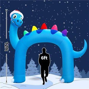 Holiday | 12 Ft Christmas Inflatables Dinosaur Arch Decor Large ...